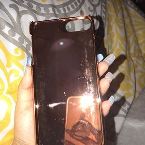 Accessories | Iphone 678 Plus Gold Glitter Case | Poshmark